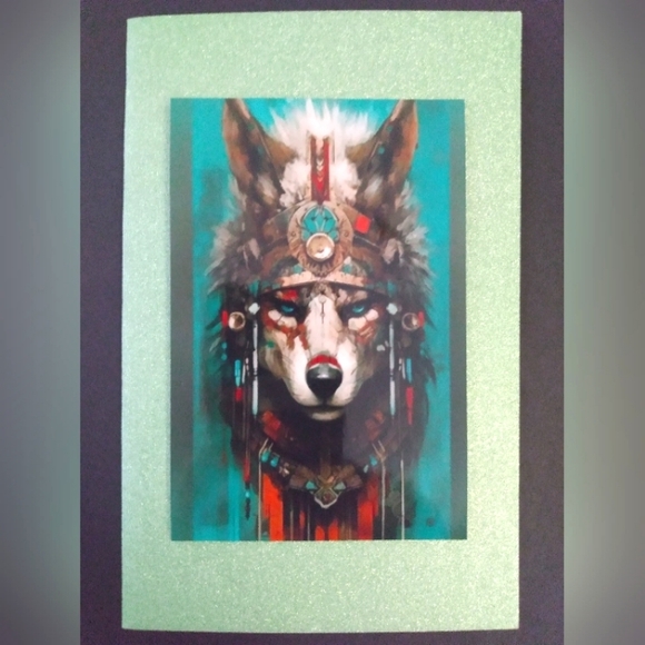 Design | Sacred Wolf Mask On Glitter Frame | Poshmark
